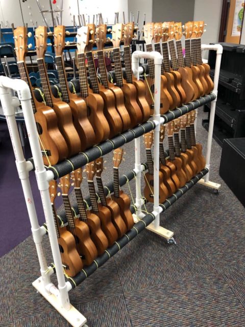 Class Guitar and Ukulele Storage Photos - Moosiko Online Music School